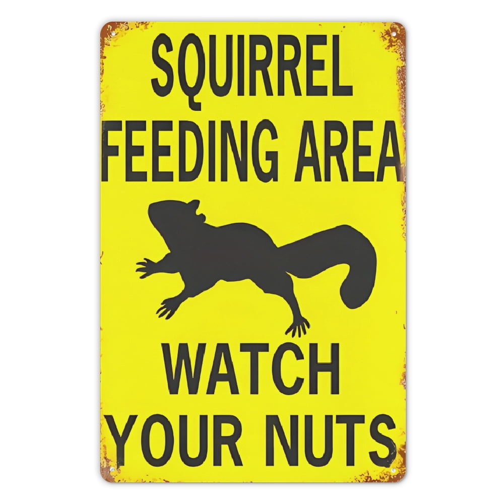 [30cm Vintage Metal Squirrel Decor] 1pc, Vintage Metal Tin Logo ...