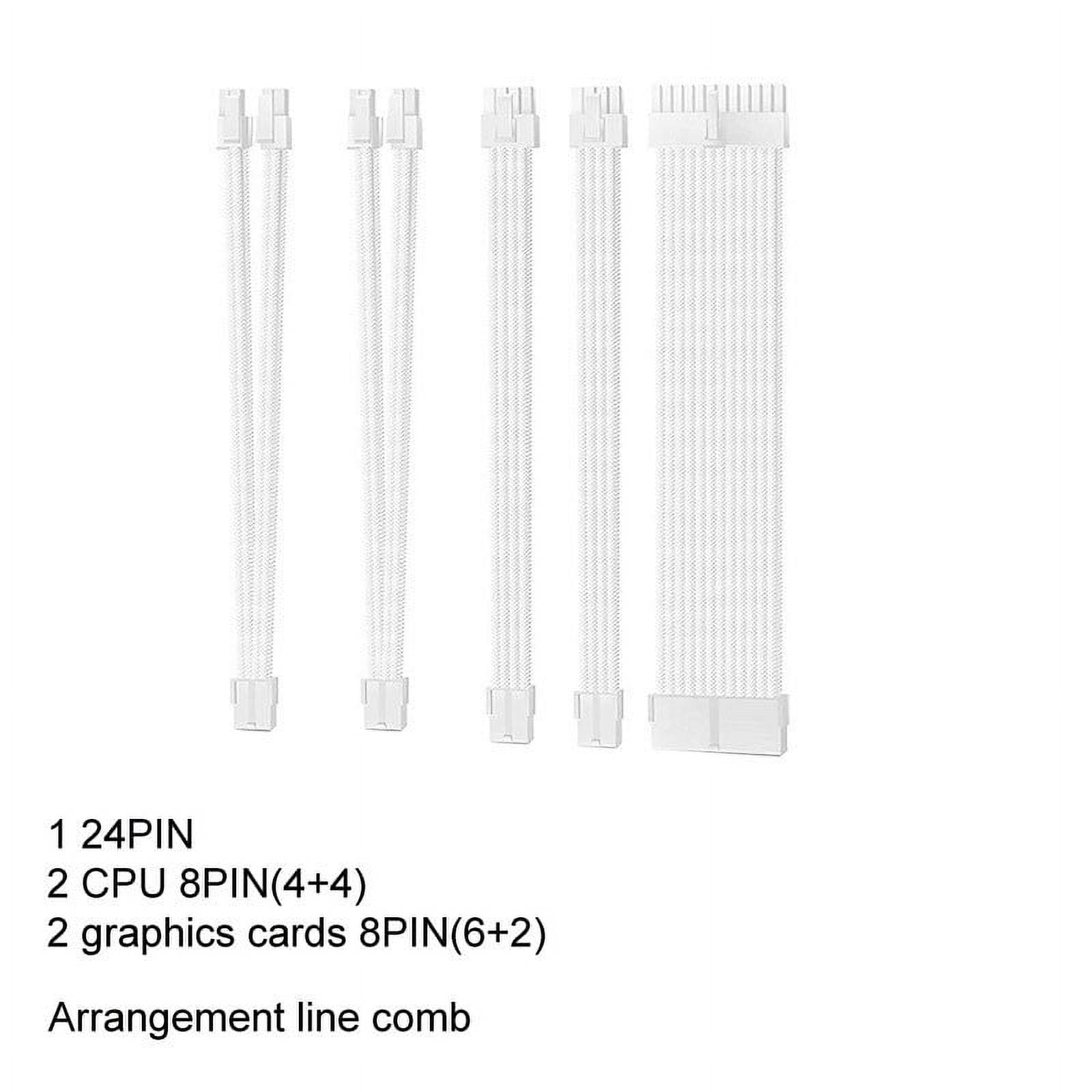 30cm White Braided Cable Extension Kit for Pc Components! - Walmart.com