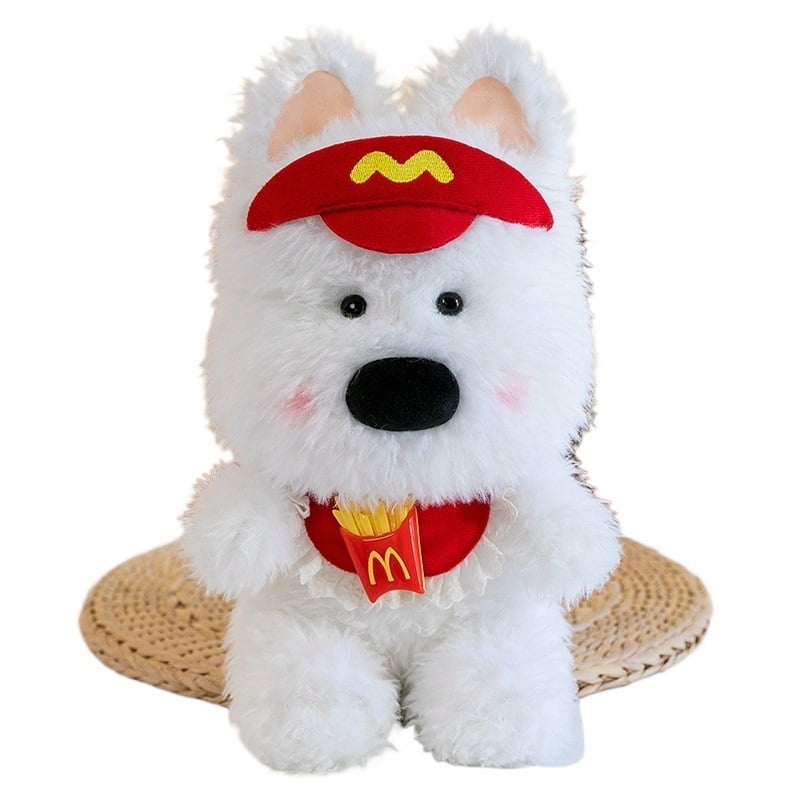 30cm White Scribbled Dog Plush Toy - Walmart.com