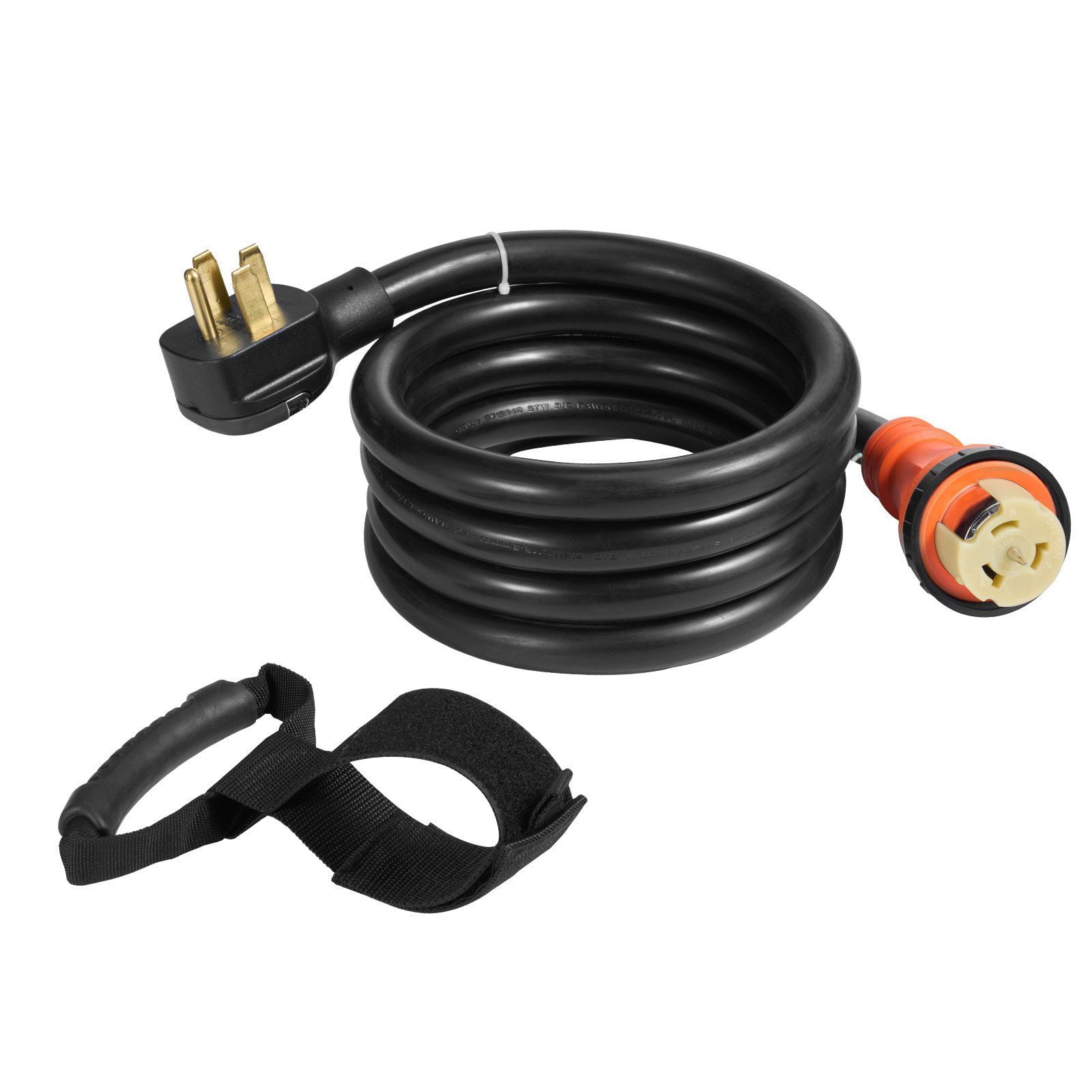 30ft 50Amp Generator Cord, 12000W Heavy Duty Extension Cable w/ SS2-50R ...