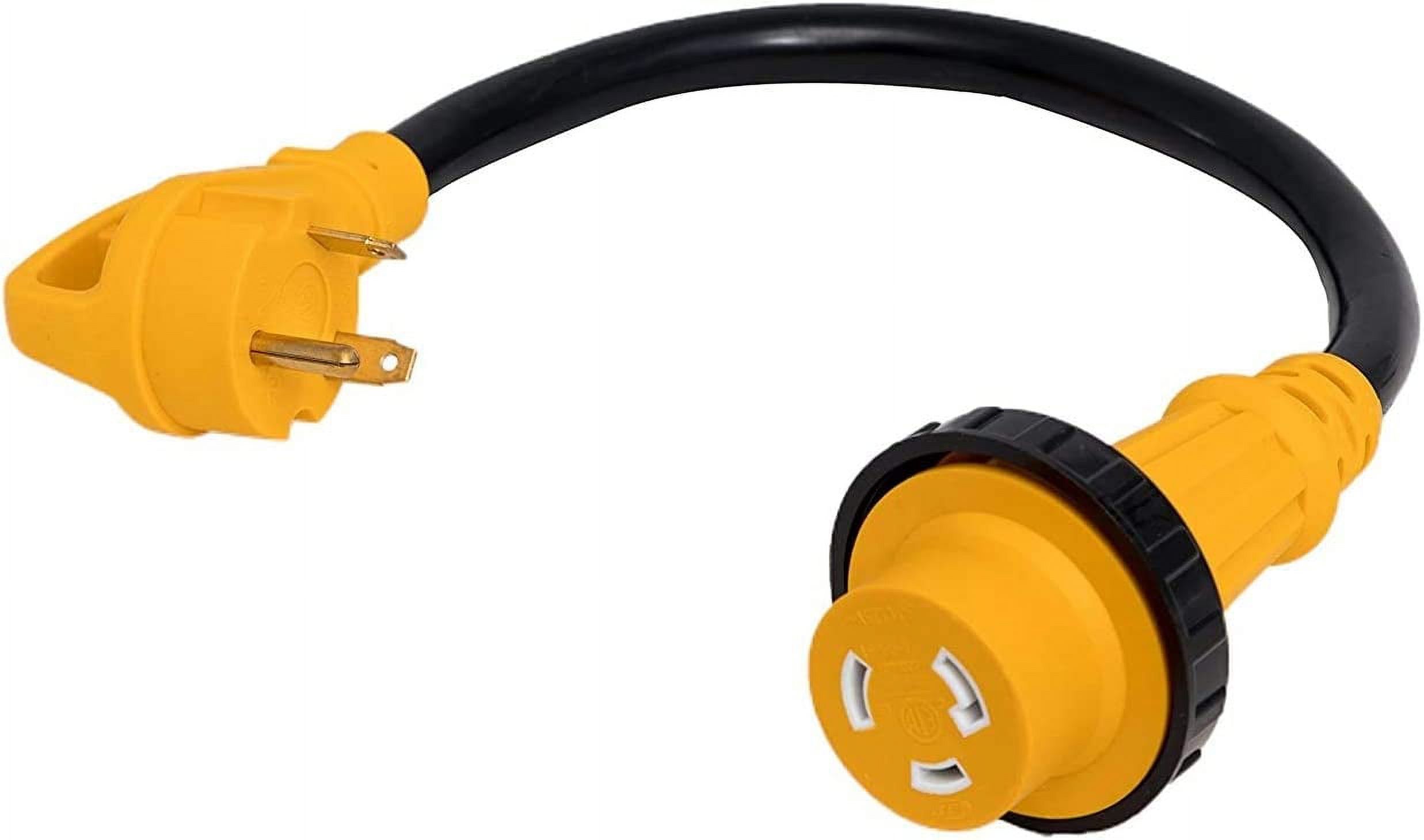 Road Power 14/3 STW 30 to 15-Amp RV Adapter Extension Cord with Lighted ...