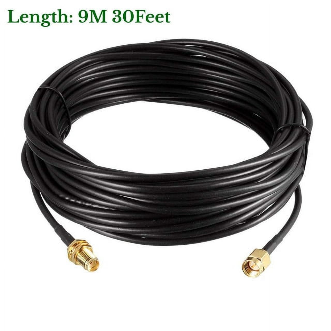 30ft SMA Male to Female Coaxial Extension Cable Antenna Wi-F Router ...