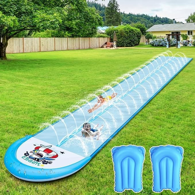 30ft Slip Splash and Slide, Heavy Duty Lawn Water Slide, Extra Long ...