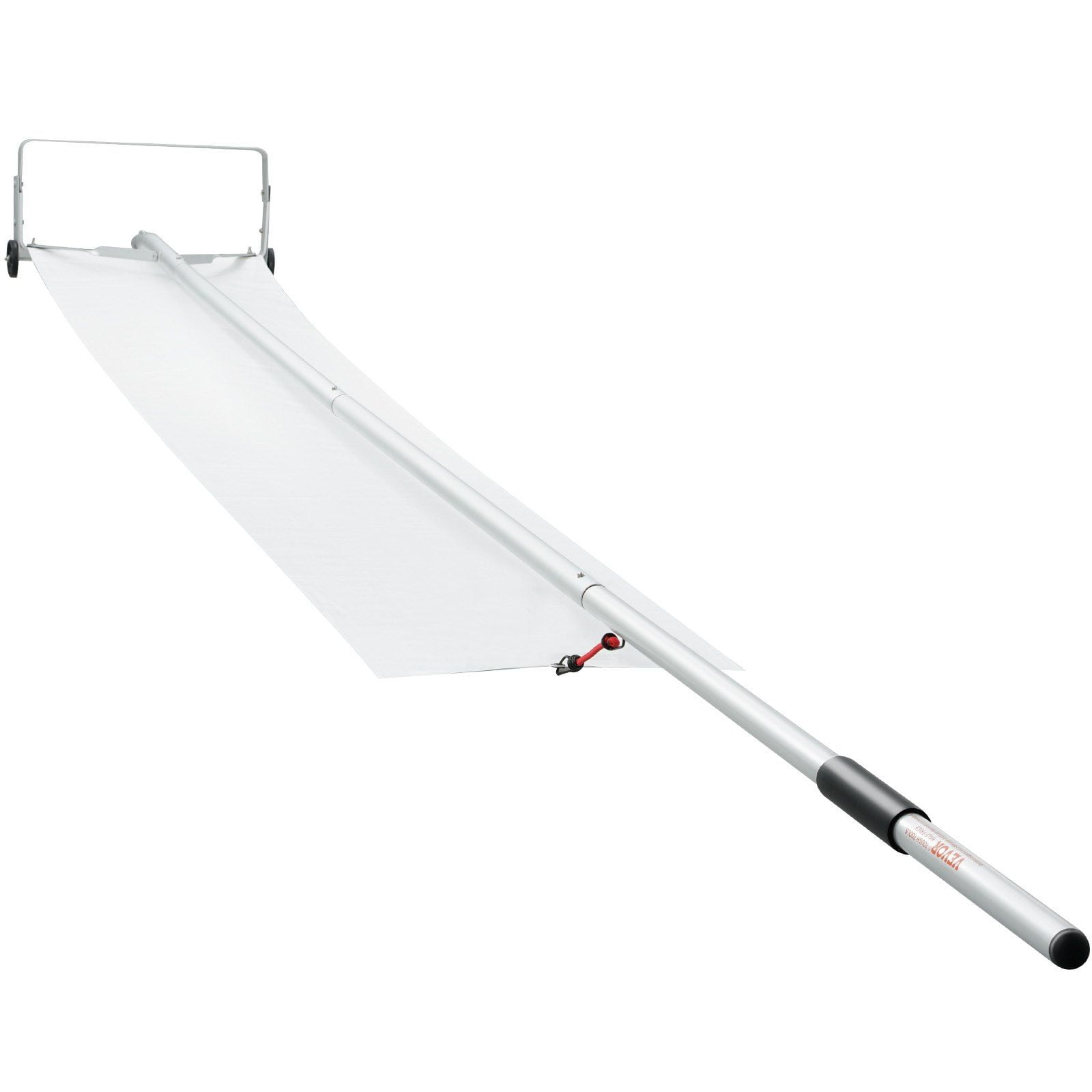 30ft Snow Roof Rake with Slide Cloth, 19" Aluminum Blade & Roll Wheels ...