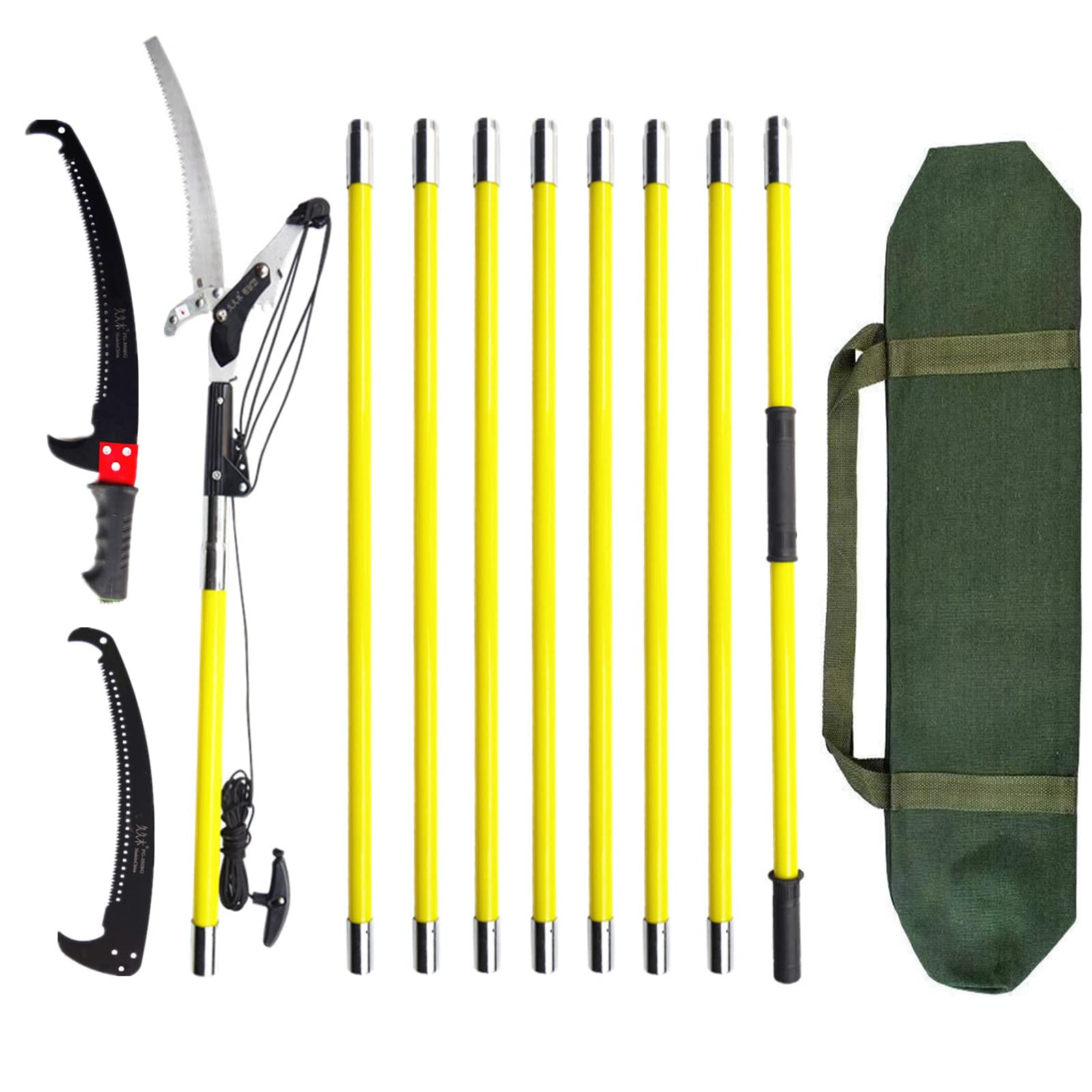 30ft Tree Pole Pruner, New Upgraded Gear Manual Branches Pruning Saw ...