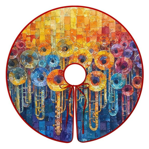 30in Christmas Tree Skirt Round Xmas Tree Skirts Base Cover for Holiday ...