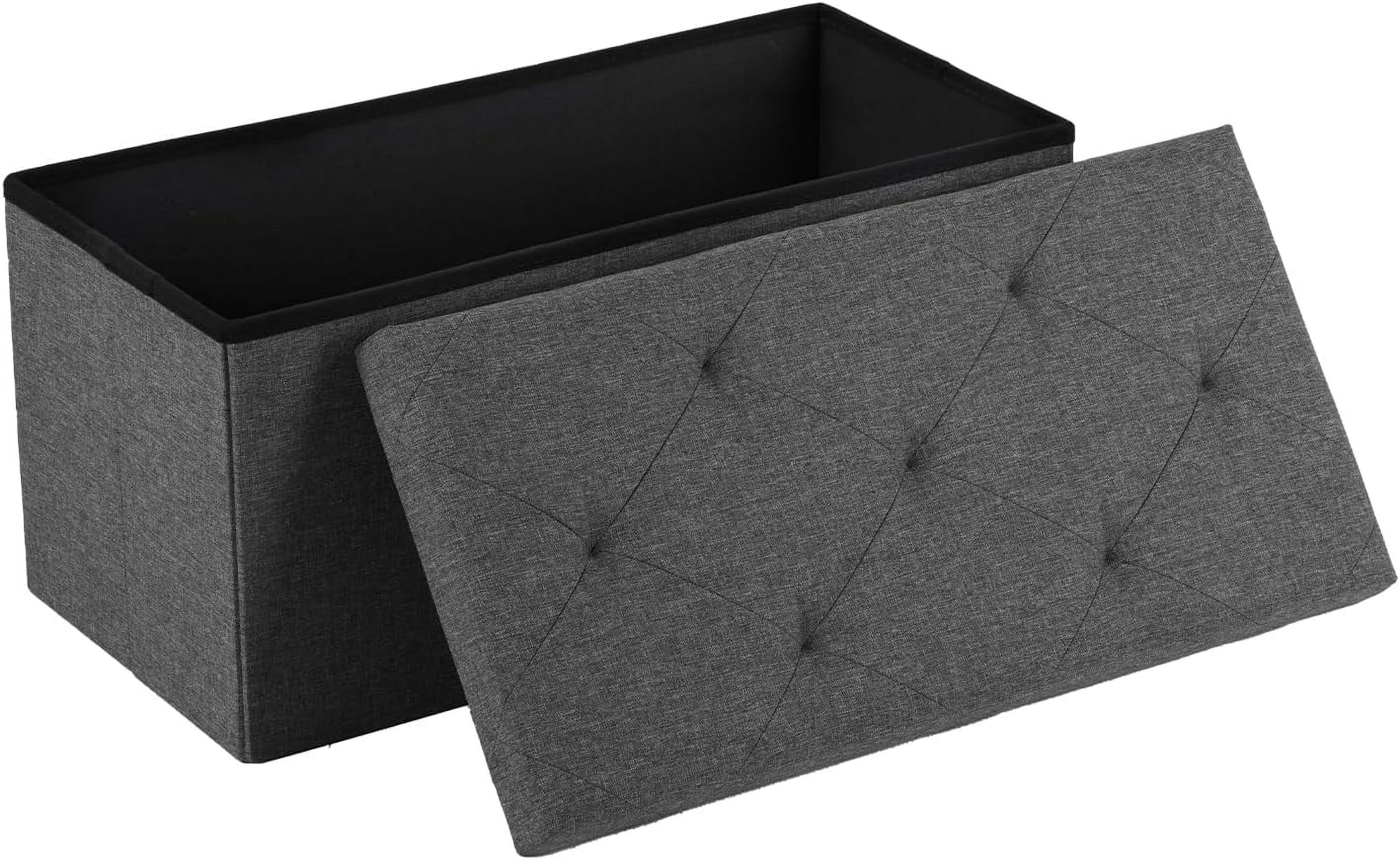 30in Foldable Storage Ottoman Bench, Storage Chest, End of Bed Foot ...