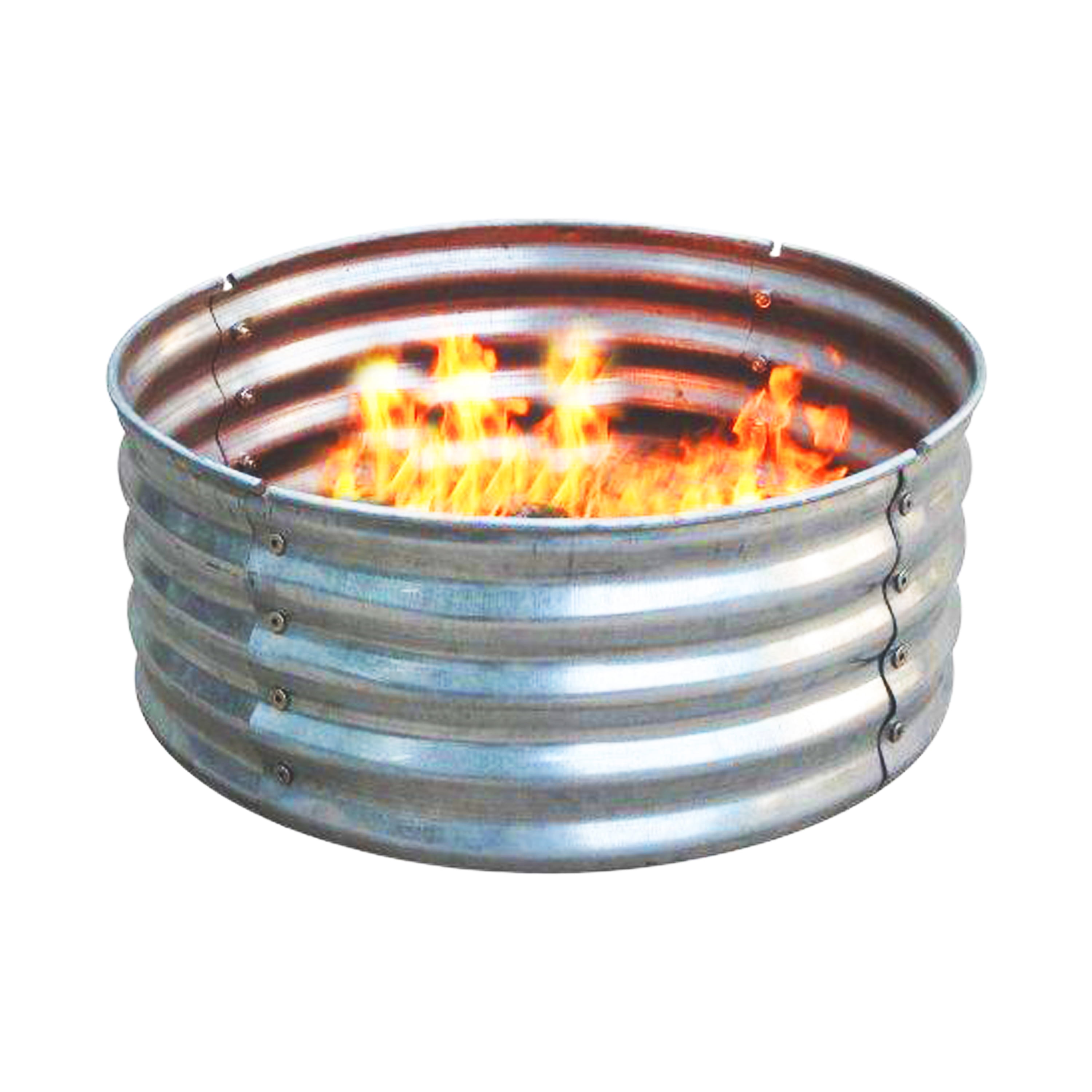 30in. Galvanized Round Fire Ring - Walmart.com