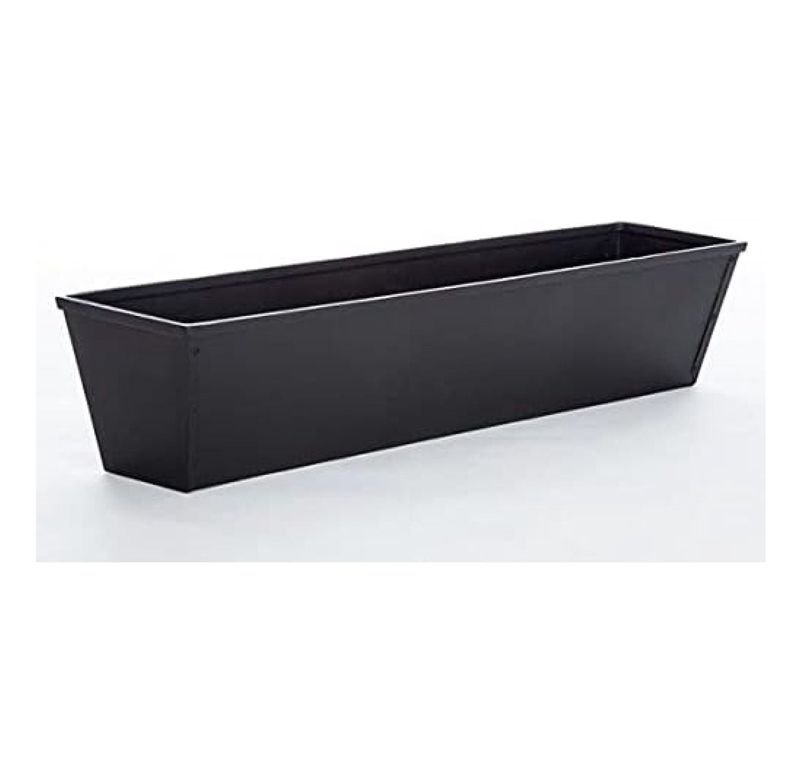 30in. Galvanized Tapered Window Box - Powder Coated Black - Walmart.com