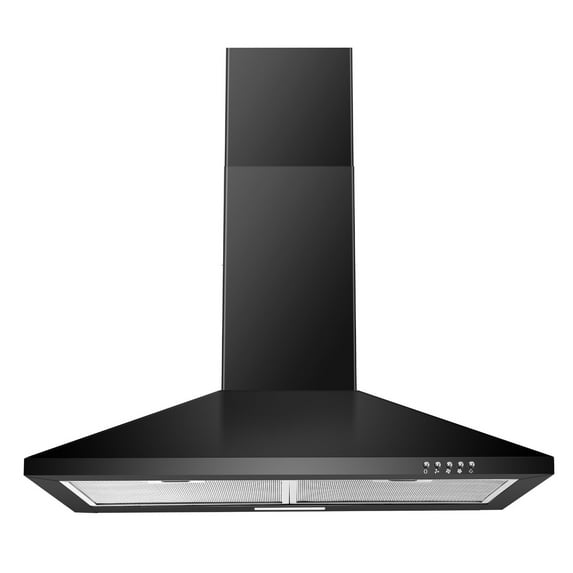 30in Wall Mount Range Hood 450CFM Power Exhaust Fan w/LED Kitchen Stove ...