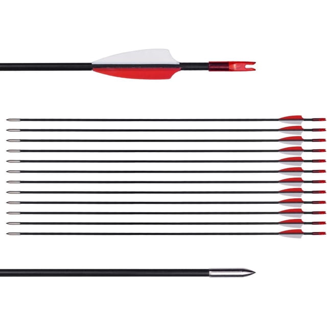 30inch Fiberglass Arrow with Replaceable Arrowhead Spine 500 for ...