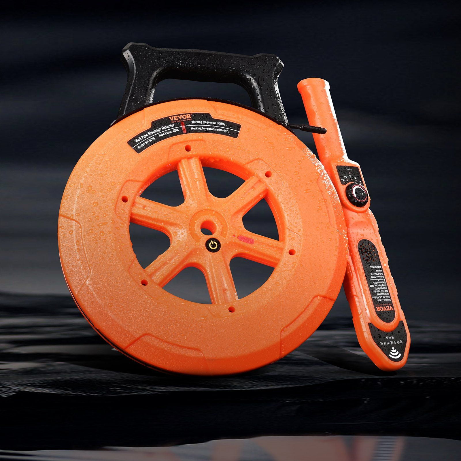 30m Pipe Blockage Locator Tool - 100ft Waterproof Detector for PVC ...