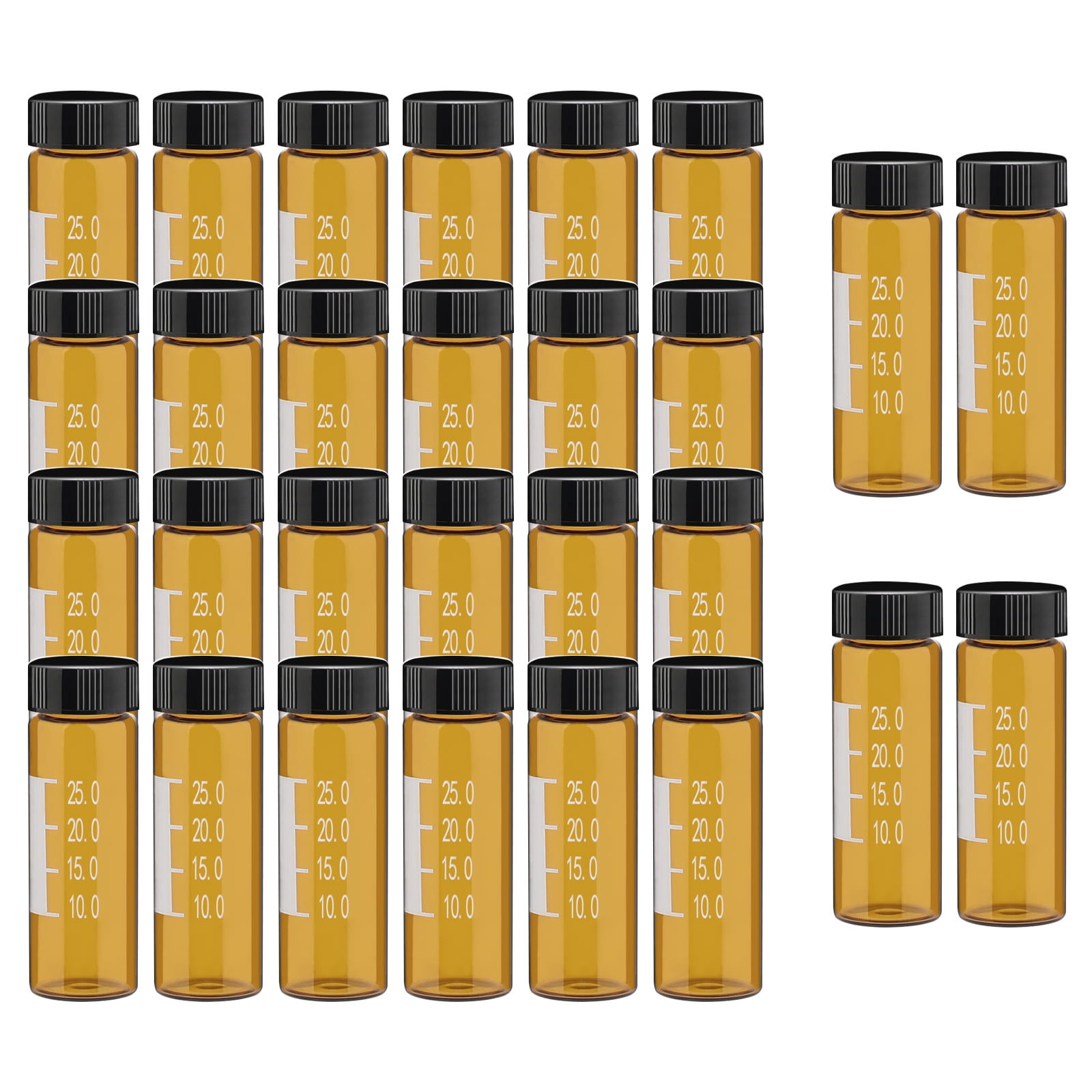 30ml 1oz Amber Glass Bottle Amber Sample Vial Essential Oil Bottle with ...