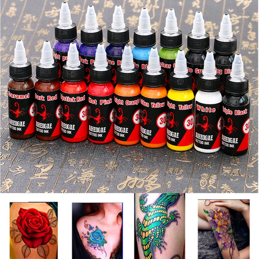 30ml Black Tattoo Ink Pigment Professional Safe Permanent Tattoo Pigment Body Tattoo Art Paints ...