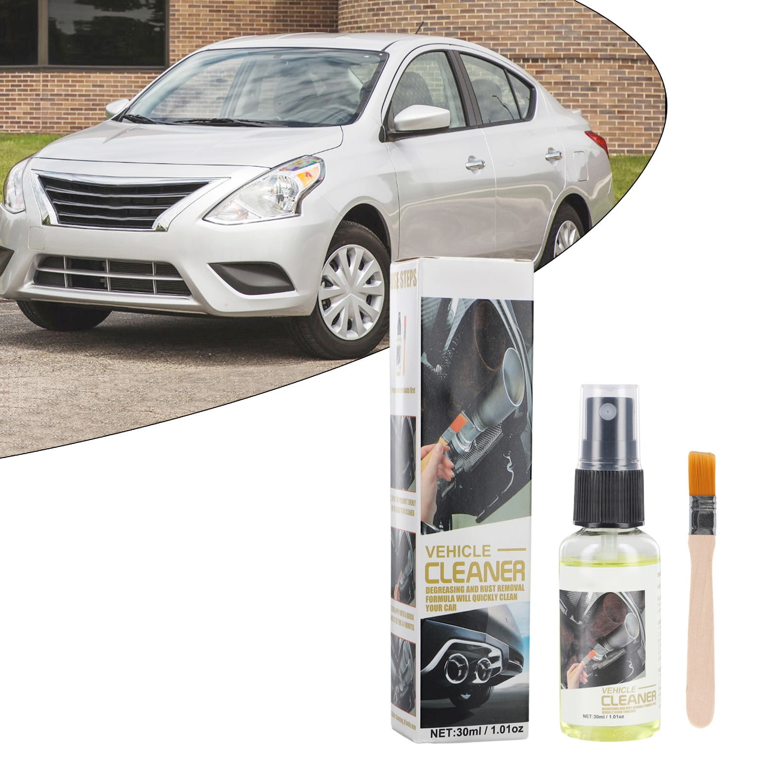 30ml Car Powerful Rust Remover Spray With Brush Automobile ...