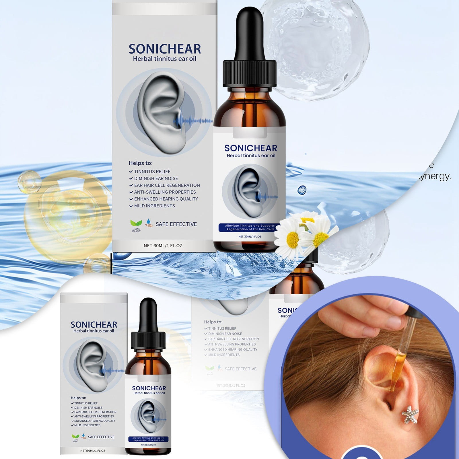 30ml Ear Care Oil Gently Cleans Earwax And Gently Moisturizes The Ear ...