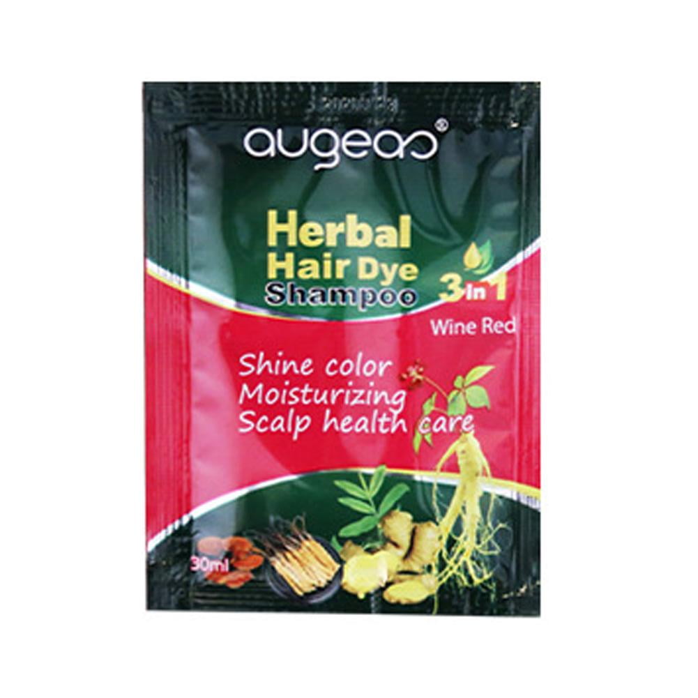 30ml Herbal Hair Dye Shampoo Shine Color Moisturizing Scalp Care ...