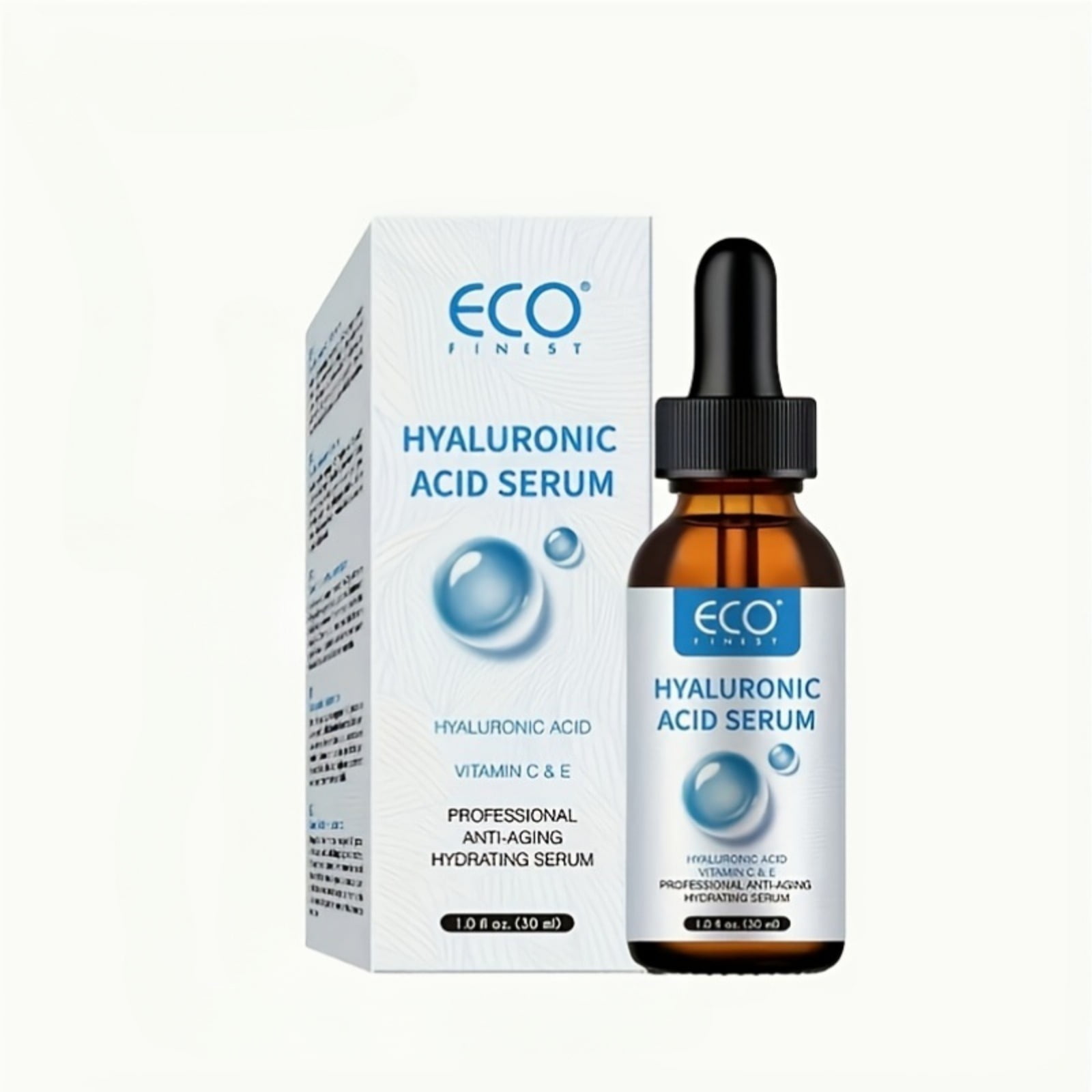 30ml Plant Hyaluronic Acid Serum - Deeply Hydrating Face Essence with Vitamins C, E, B5 - Ideal ...