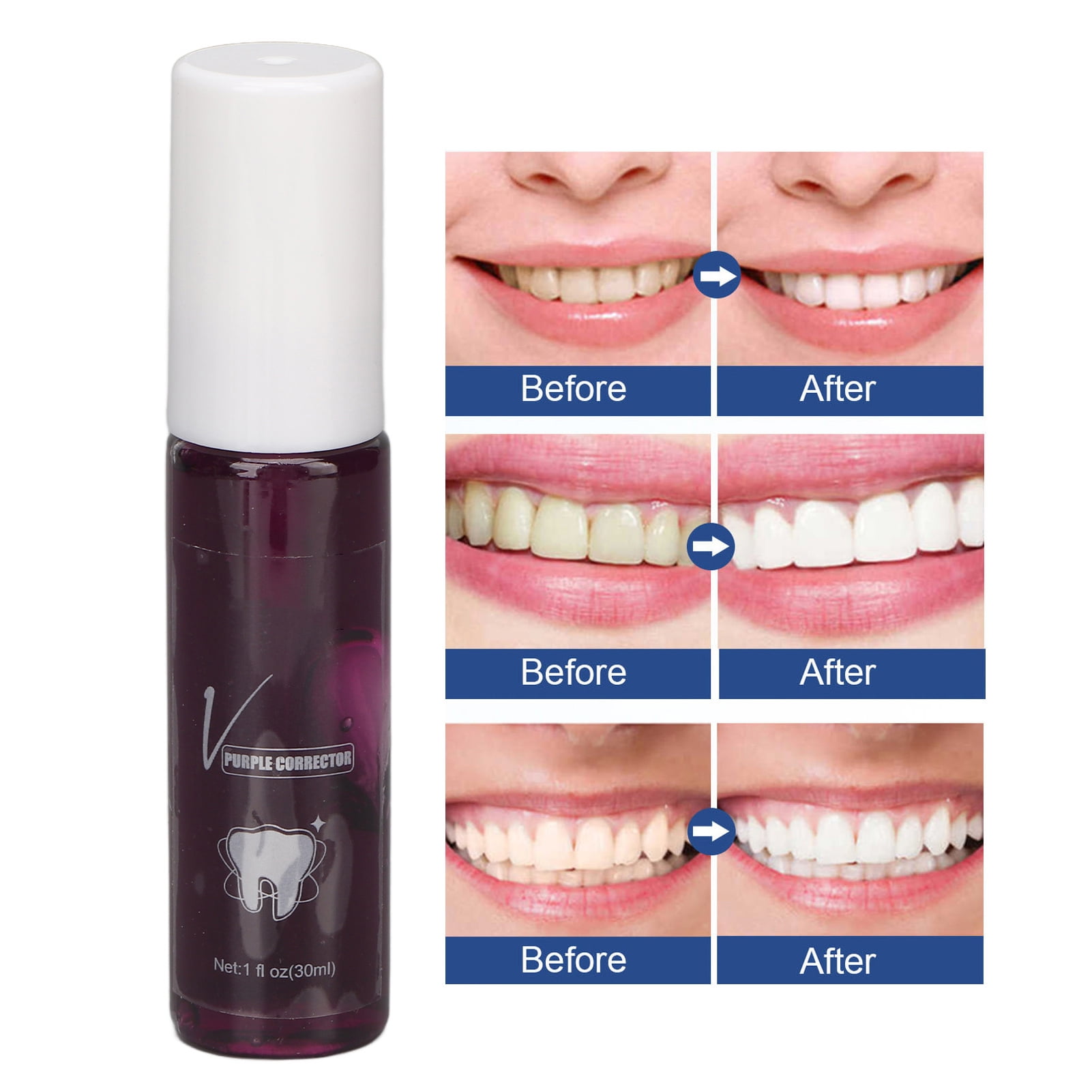 30ml Purple Shampoo Toothpaste Stain Removal Color Correcting Whitening ...