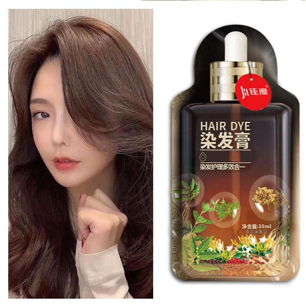 30ml x 10 packs Shampoo Natural Plant Hair Dye, New Botanical Bubble Hair Dye S2L3 - Walmart.com