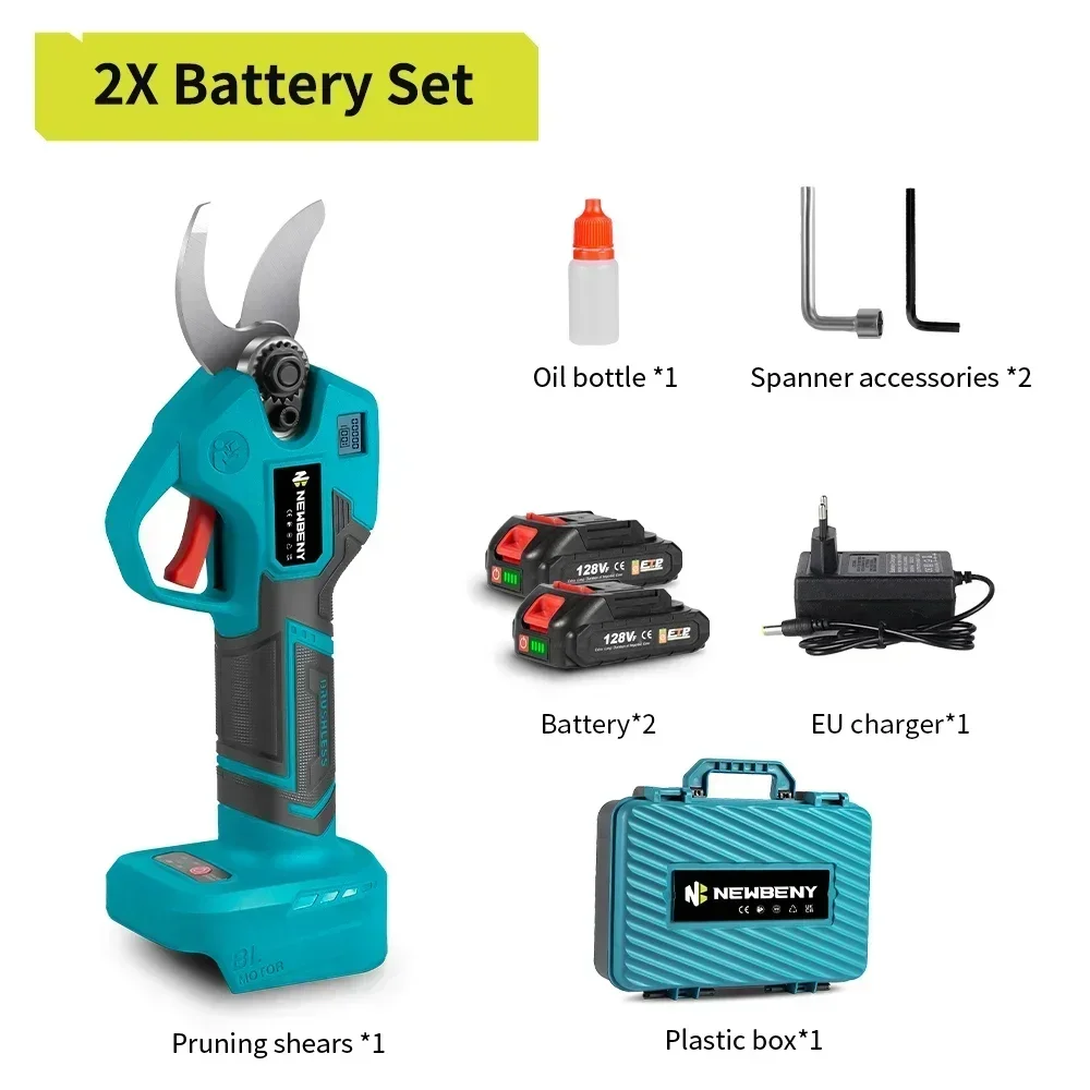 30mm Brushless Electric Pruning Shears - Cordless 4-Speed Power Tool ...