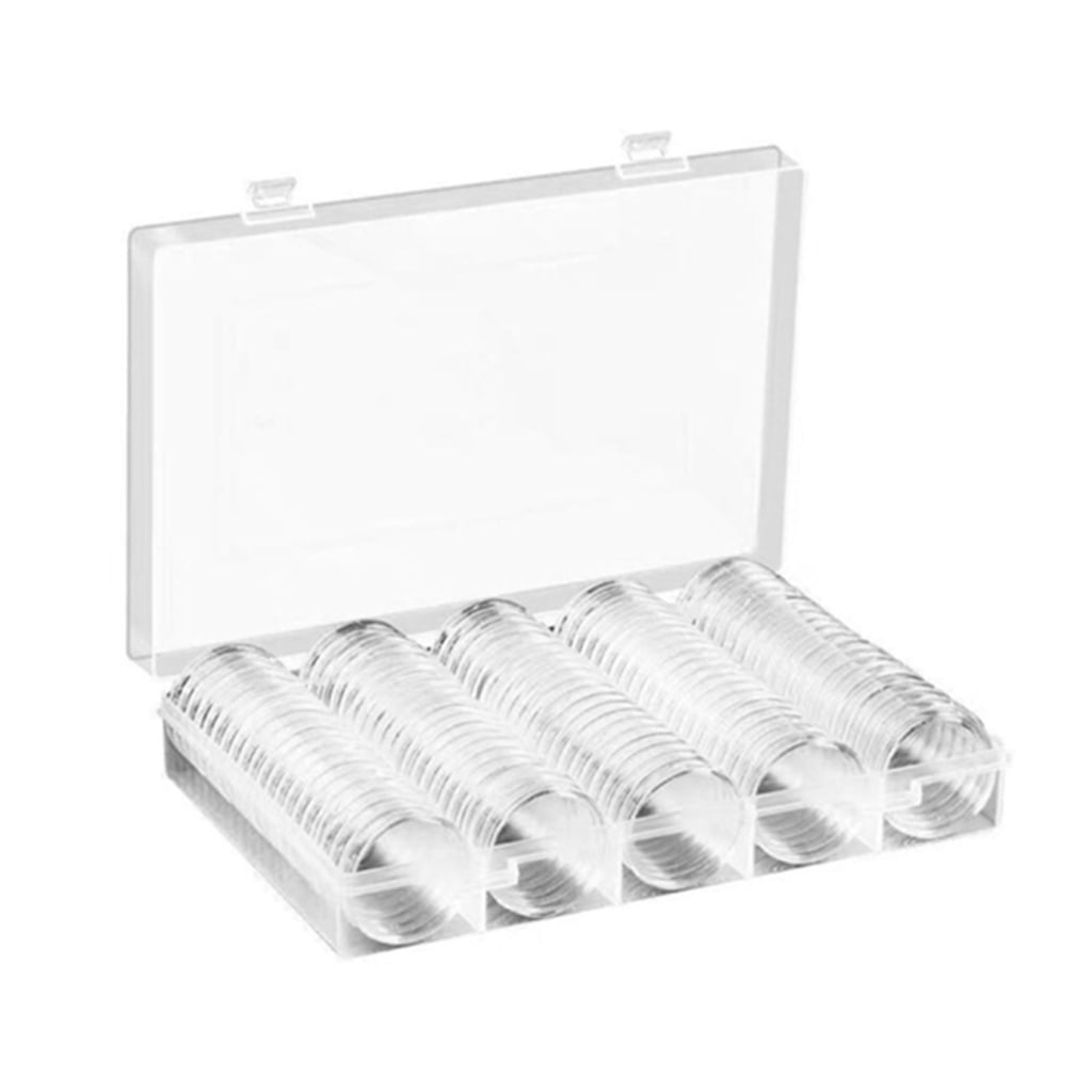 30mm Coin Holder Capsules Clear Round Plastic Coin Container for Case ...