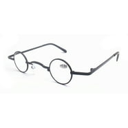 Extra Narrow Oval Metal Rim Round Retro Vintage Clear Lens Eye Glasses ...