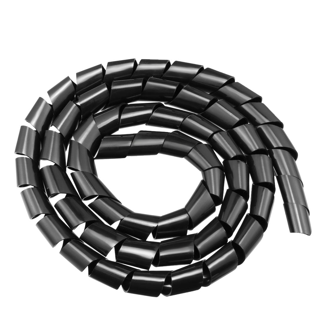 30mm Flexible Spiral Tube Cable Wire Wrap Computer Manage Cord Black 1 ...