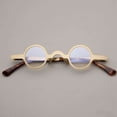30mm Retro Small Round Bronze Metal Frame Acetate Temple Glasses Frame ...