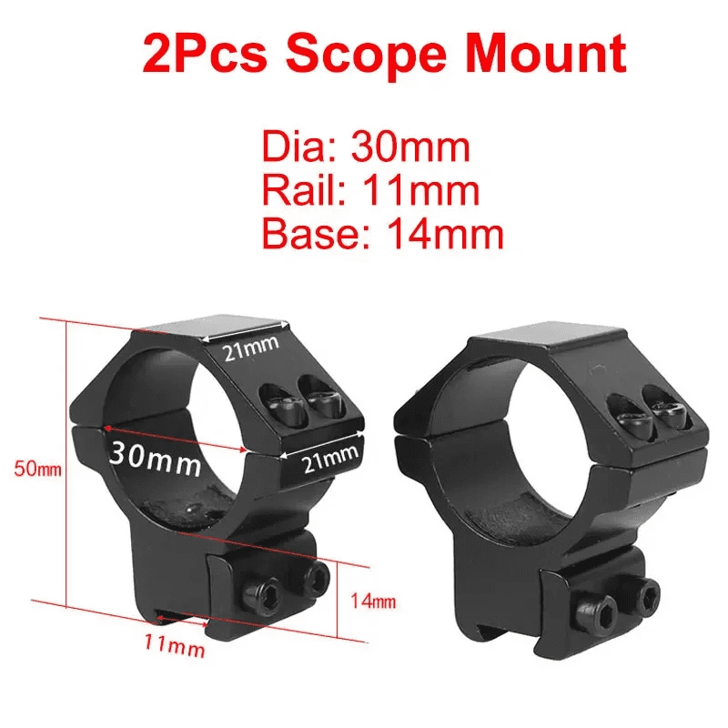 30mm Scope Rings 3/8 Dovetail Middle/ High .22 caliber Rings - Walmart.com