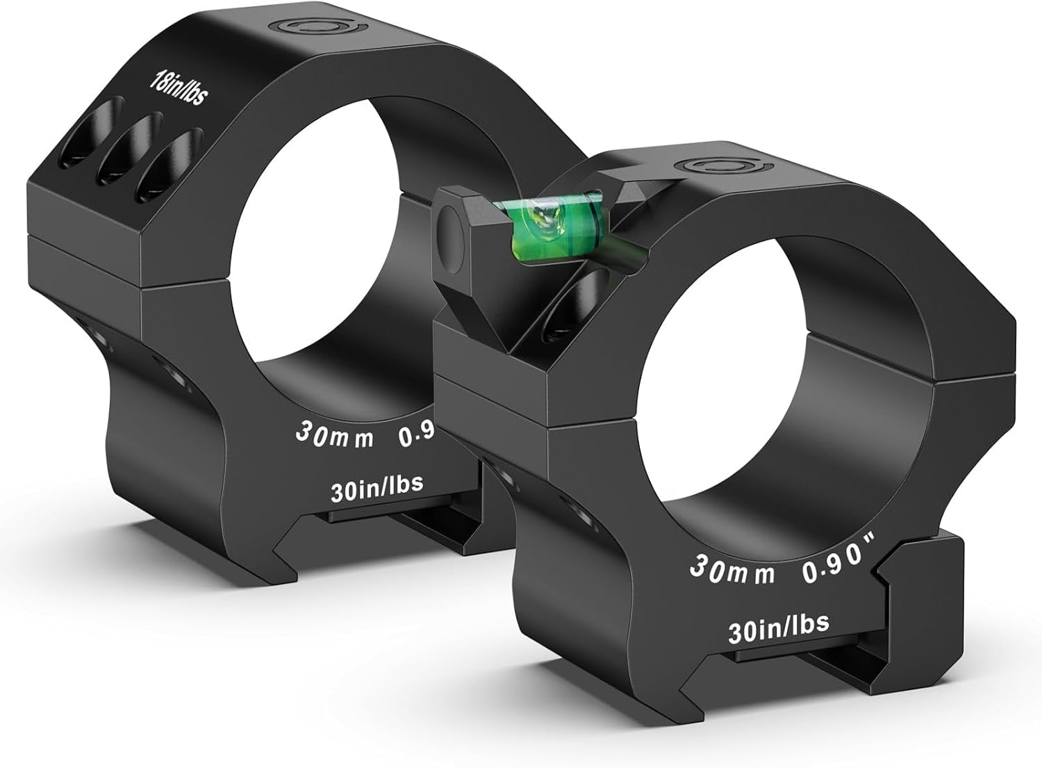 30mm Scope Rings with Level Bubble, Low Profile Scope Mount, 2 Pieces ...