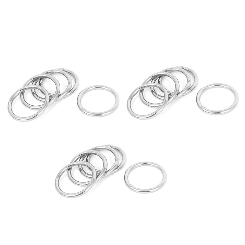 30mm X 3mm Stainless Steel Webbing Strapping Welded O Rings 15 Pcs ...