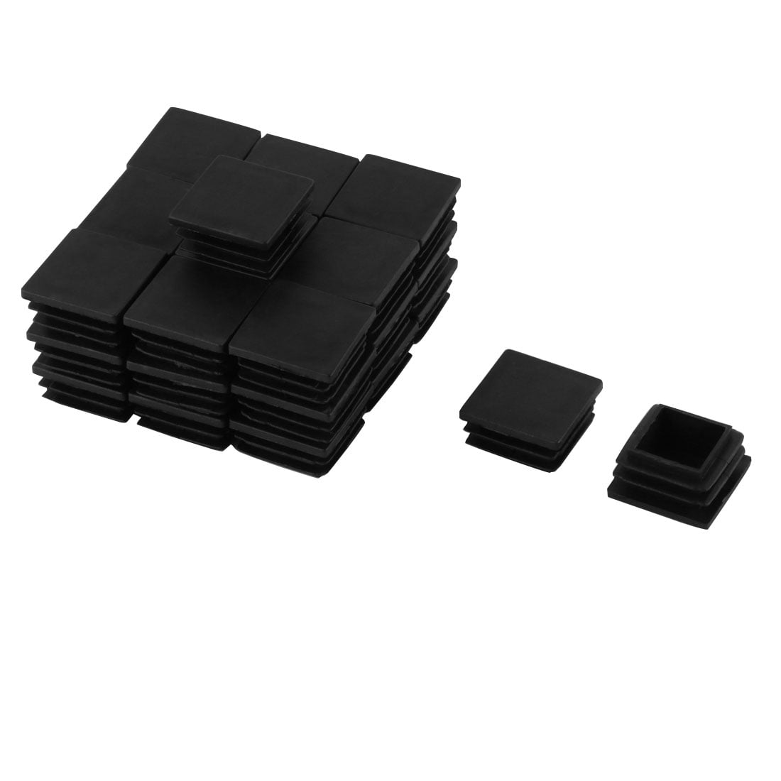 30mm x 30mm Plastic Square Tube Inserts End Blanking Caps Black 30 Pcs ...