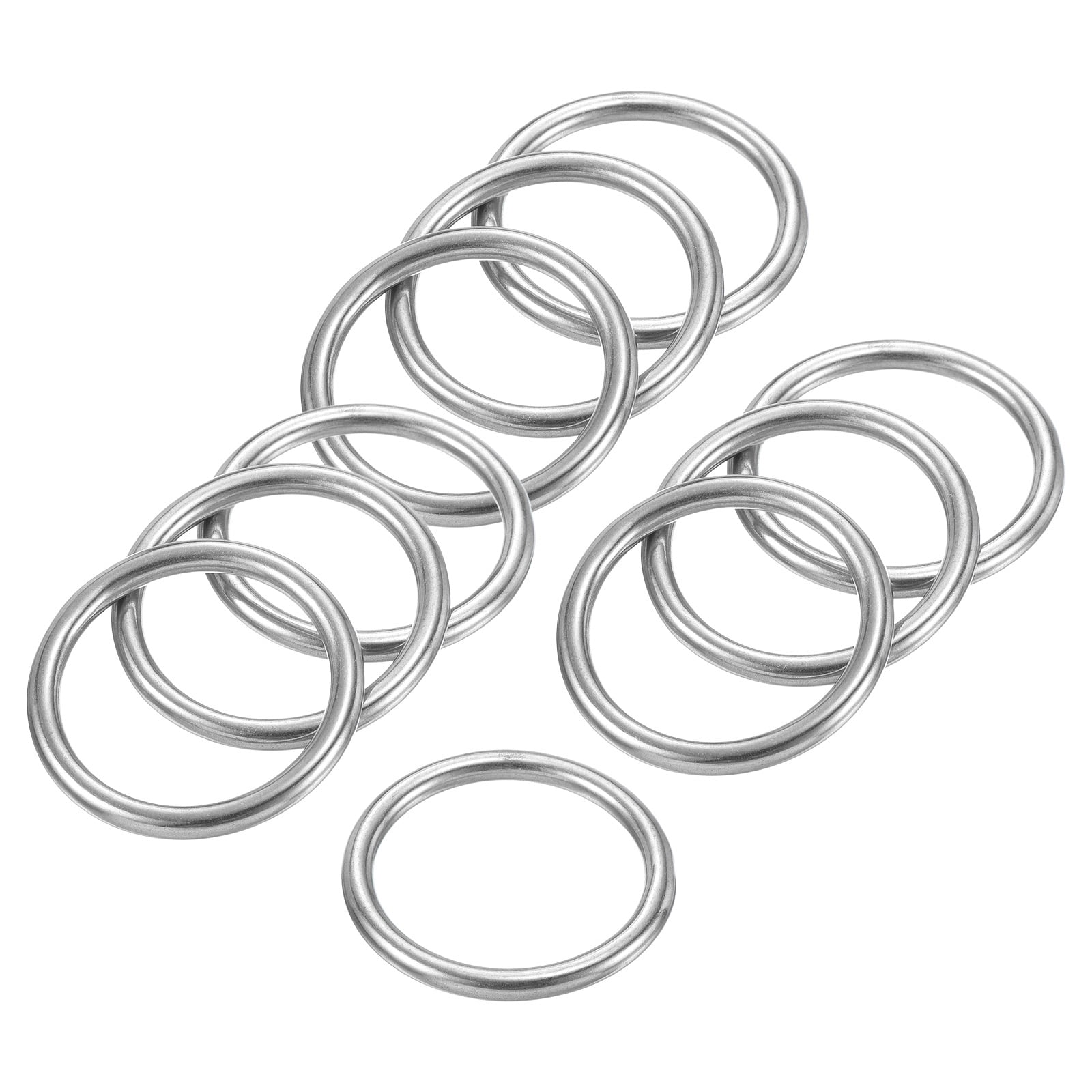 30mmx38mm Dia 304 Stainless Steel O Ring Seamless Welded O-Ring for DIY ...