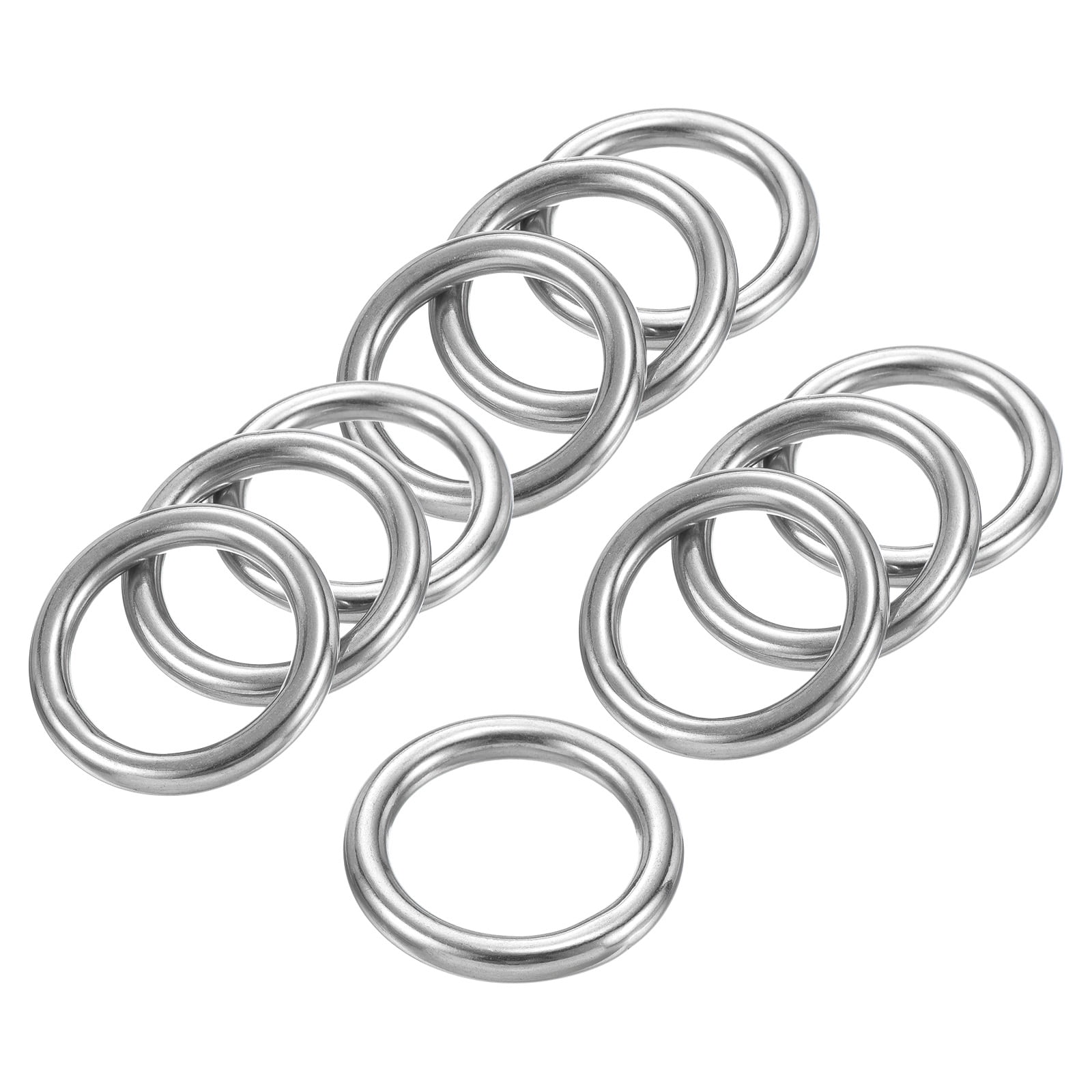 30mmx42mm Dia 304 Stainless Steel O Ring Seamless Welded O-Ring for DIY ...