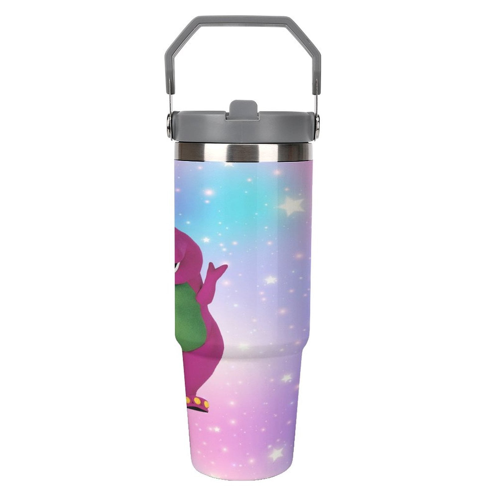 30oz Barney And Friends Tumbler with Top Handle and Straw Lid Stainless ...