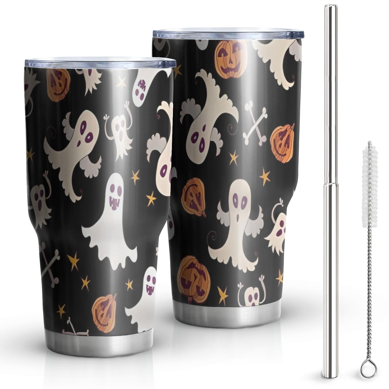 30oz Halloween Ghosts Pumpkins and Stars Tumblers Stainless Steel ...