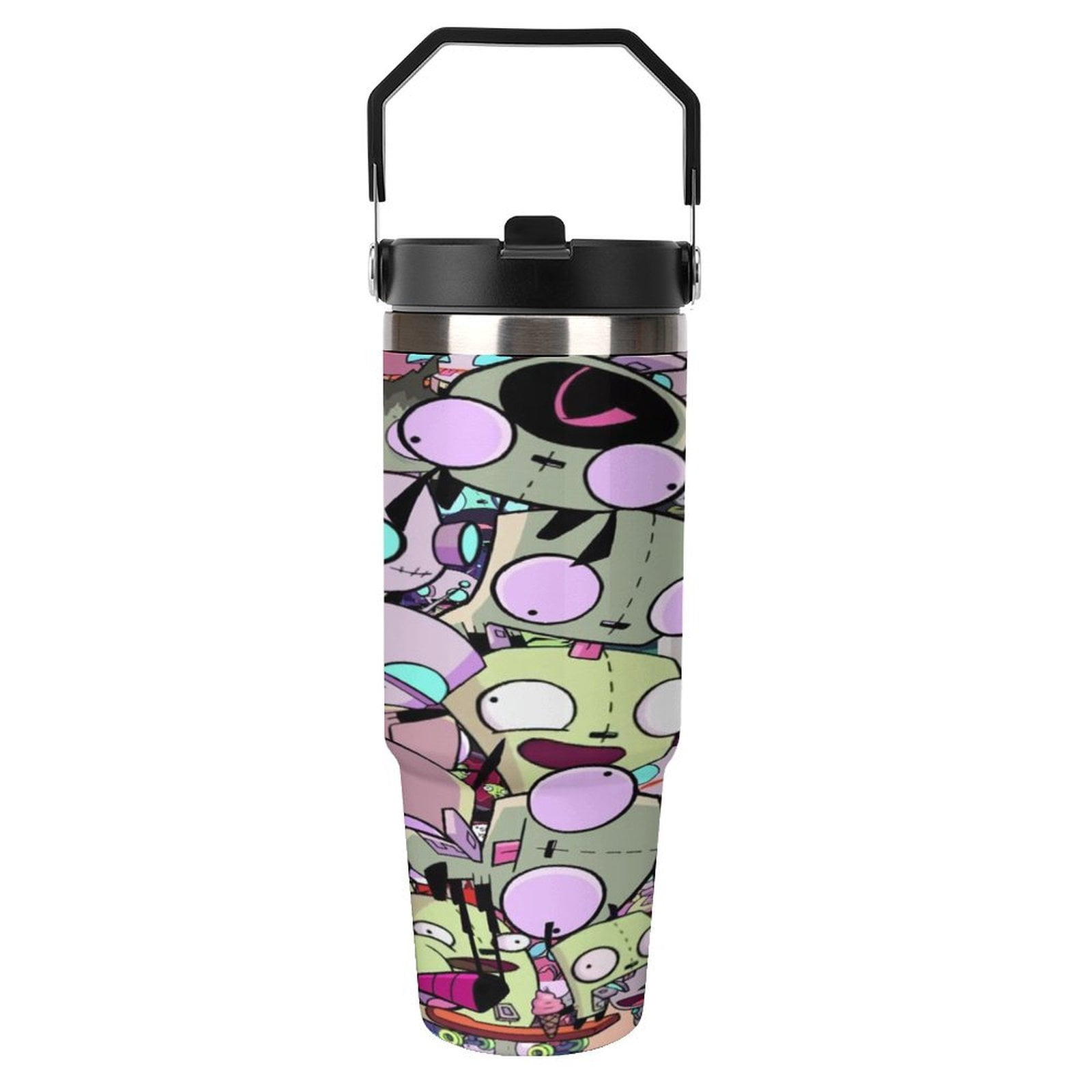 30oz Inva-der Monster Z1m Gir Tumbler with Top Handle and Straw Lid ...