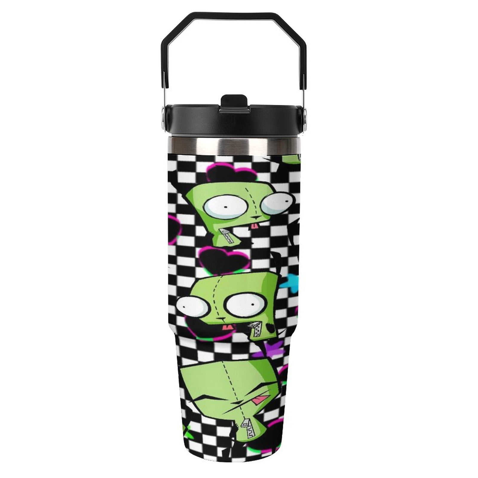 30oz Inva-der Monster Z1m Gir Tumbler with Top Handle and Straw Lid ...