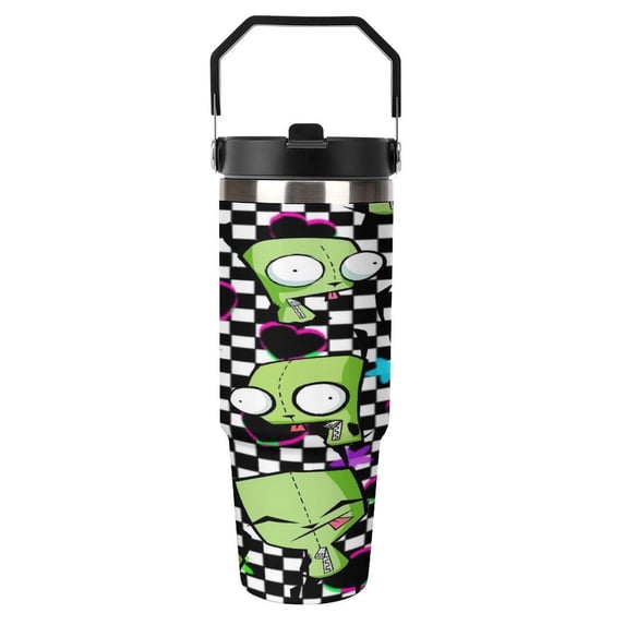 30oz Inva-der Monster Z1m Gir Tumbler with Top Handle and Straw Lid ...