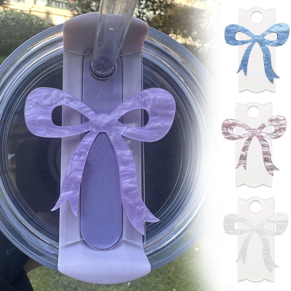 30oz Pink Bow Water Ripple Cup Lid Label - Walmart.com