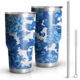 30oz Pioneer Tumbler Stainless Steel Vacuum Colorful Floral Insulated ...