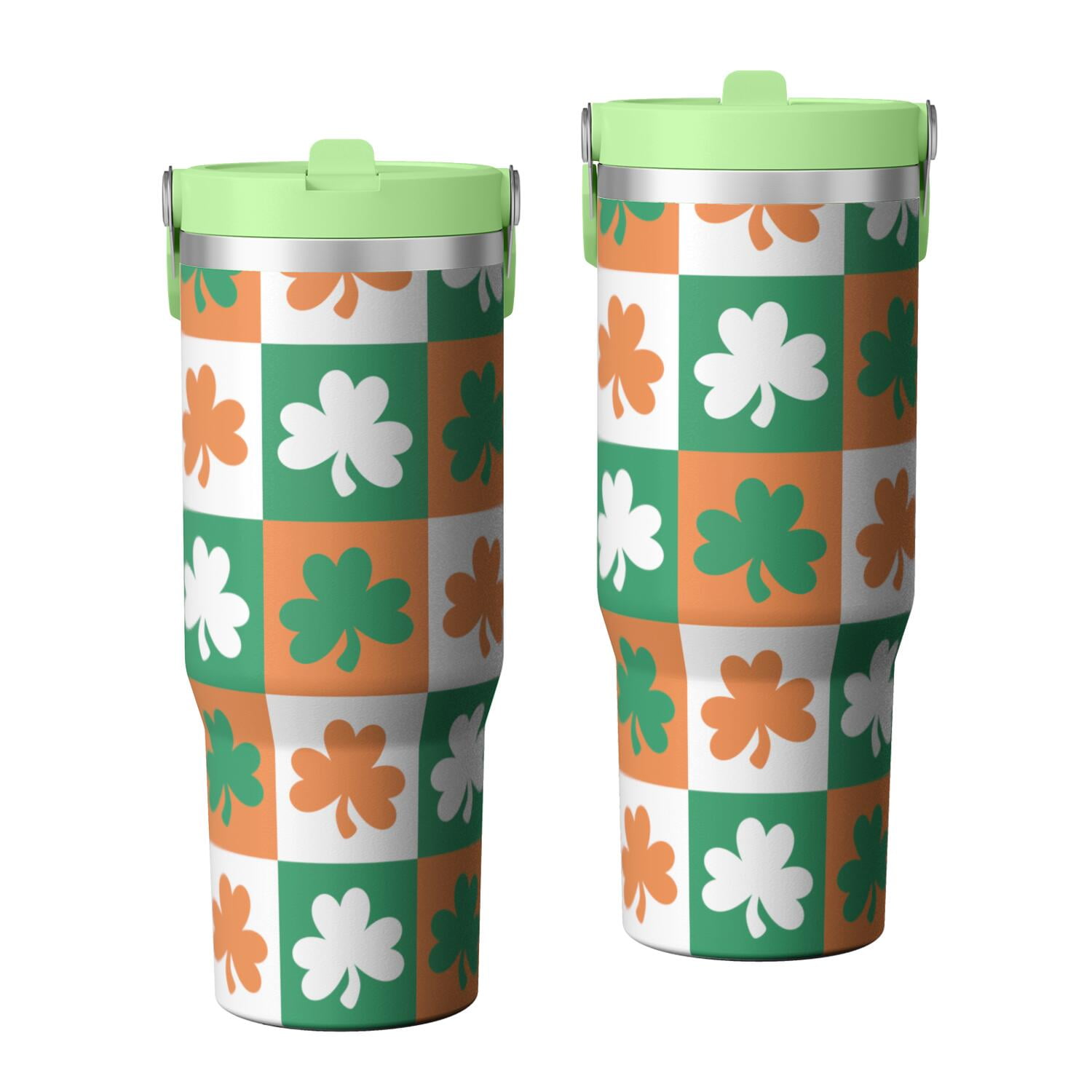 30oz St Patrick's Day Stainless Steel Tumbler with Lid and Straw ...