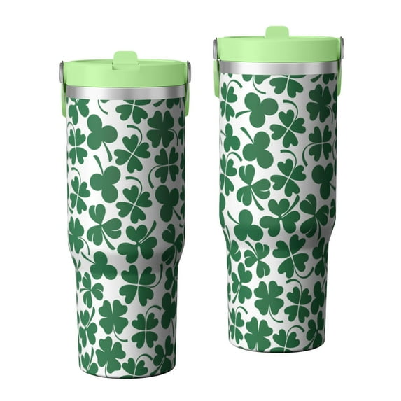 30oz St Patrick's Day Stainless Steel Tumbler with Lid and Straw,Lucky ...