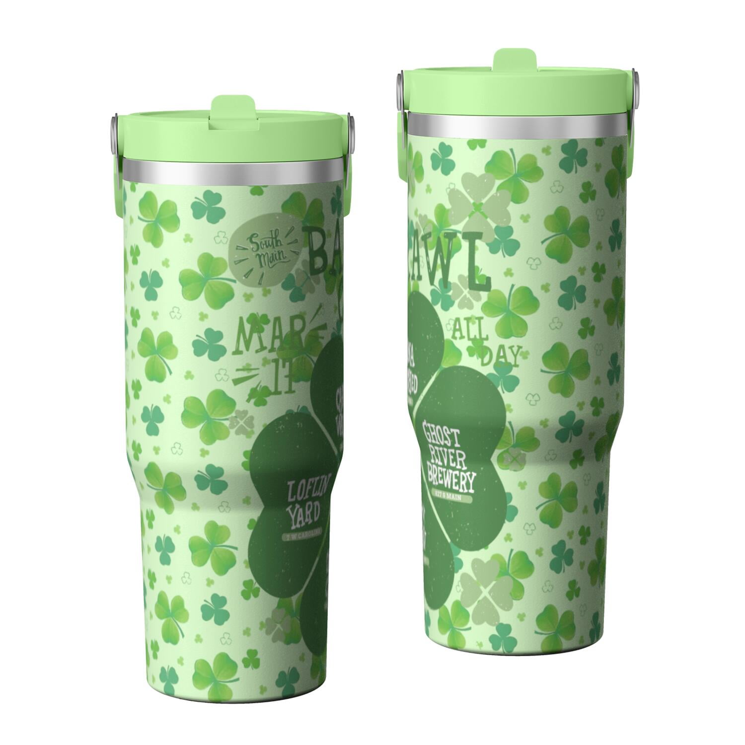 30oz Stainless Steel Tumbler with Lid and Straw,Crawl Walk Ride St ...