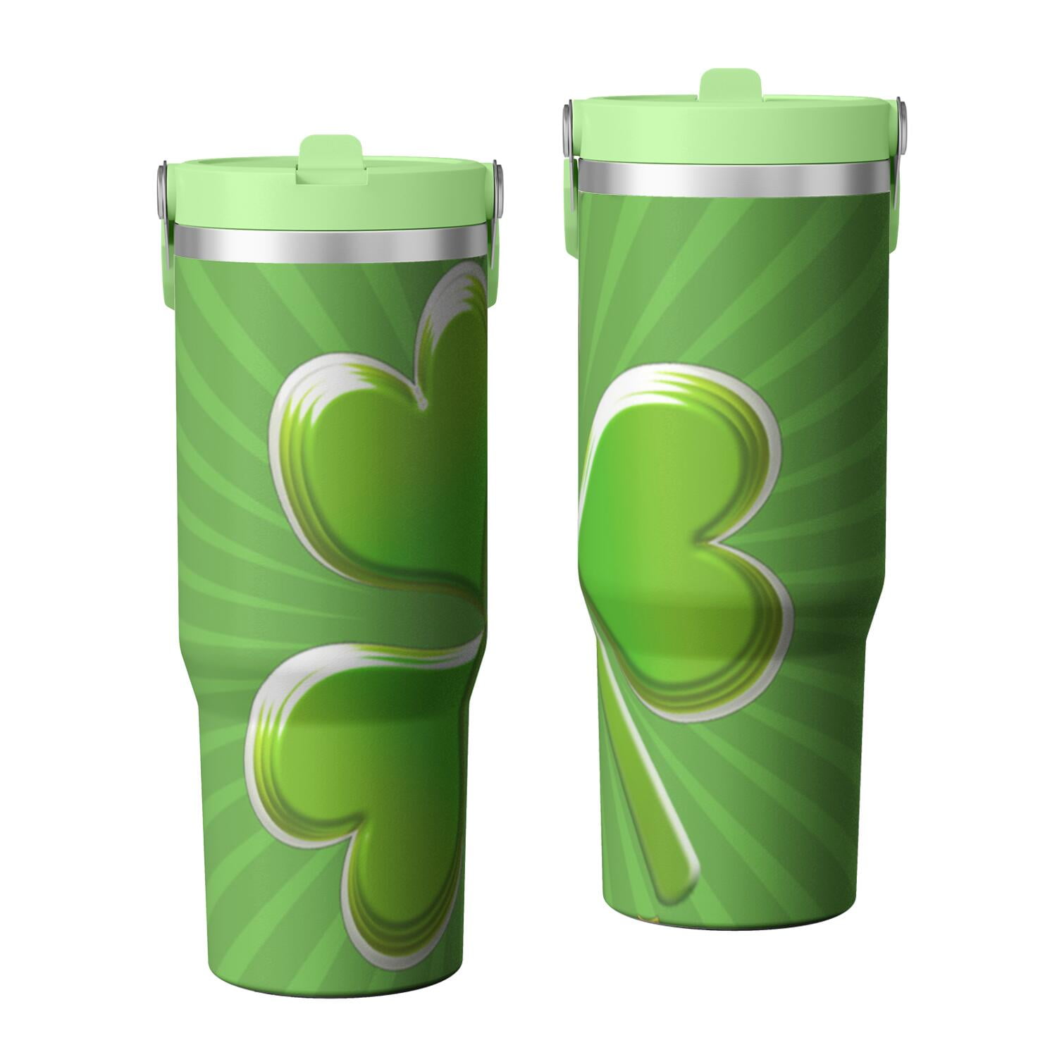30oz Stainless Steel Tumbler with Lid and Straw,Happy St Patrick's Day ...