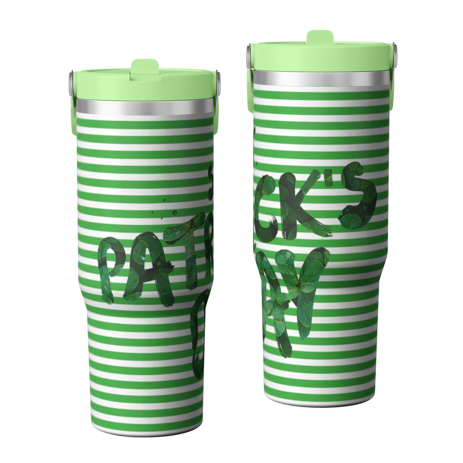 30oz Stainless Steel Tumbler with Lid and Straw,St. Patrick's Day ...