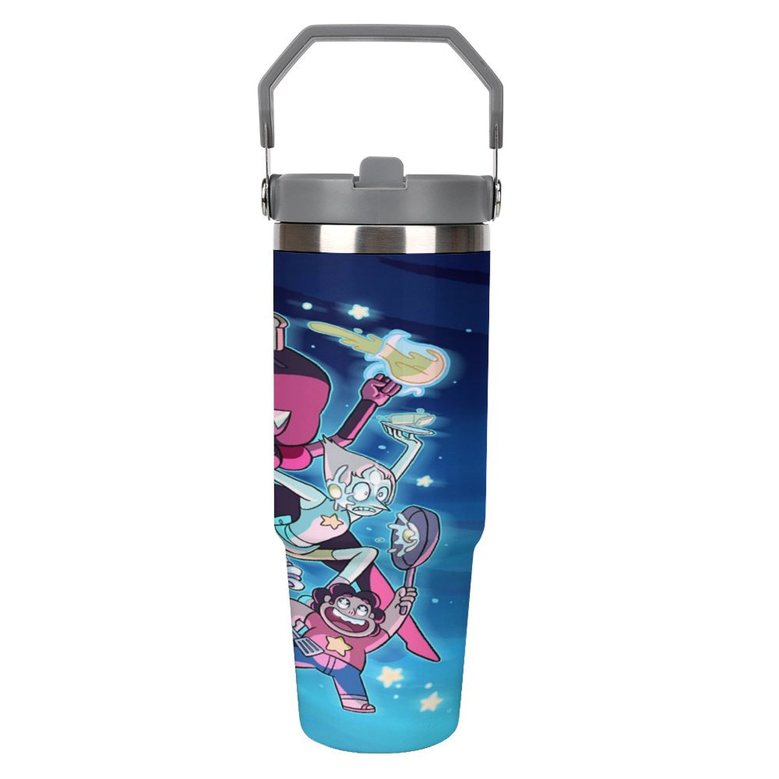 30oz Steven Universe Tumbler with Top Handle and Straw Lid Stainless ...