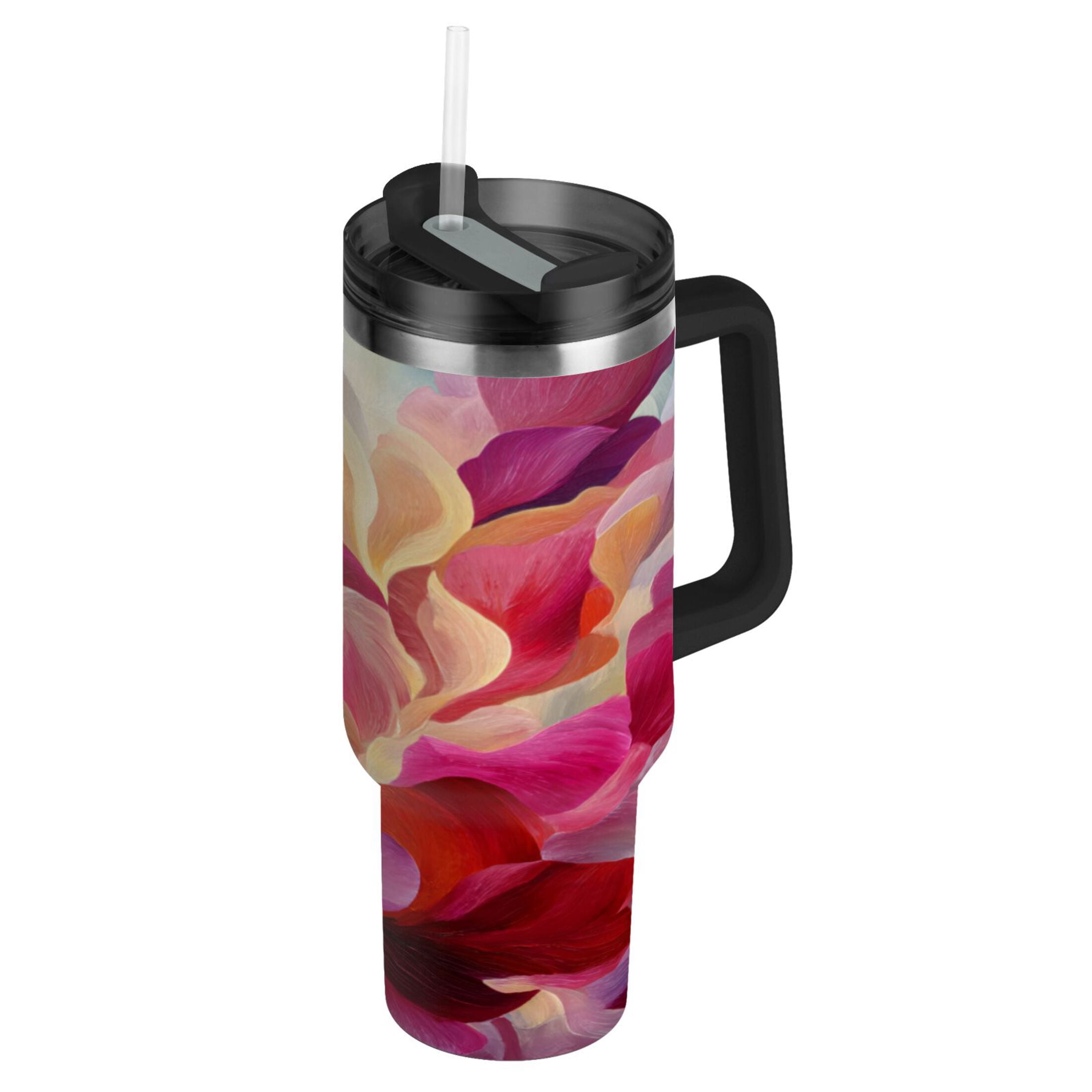 30oz insulated car cup with handle and straw suitable for all ages ...