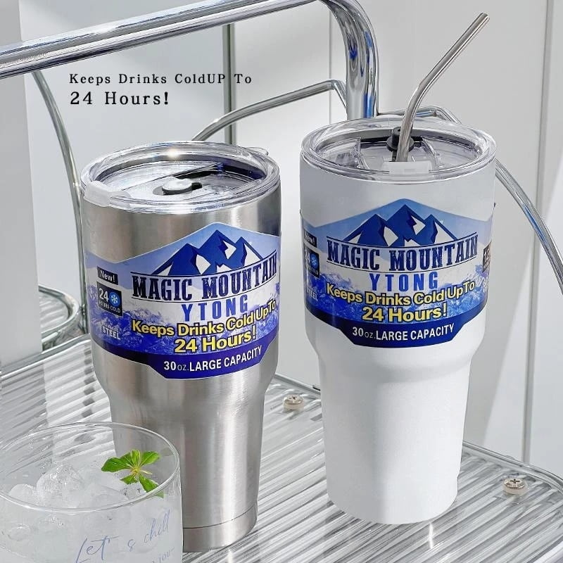 30oz900ml Large-capacity ice bar cup girls straw insulation cup car 304 ...